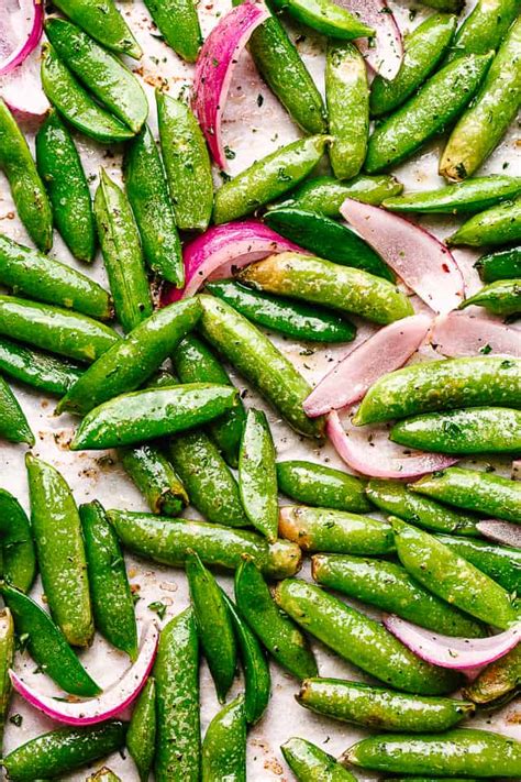 Roasted Sugar Snap Peas Easy Weeknight Recipes