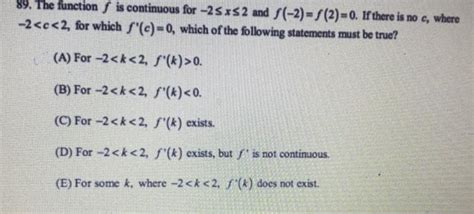 solved 89 the functionſ is continuous for 25x52 and s 2