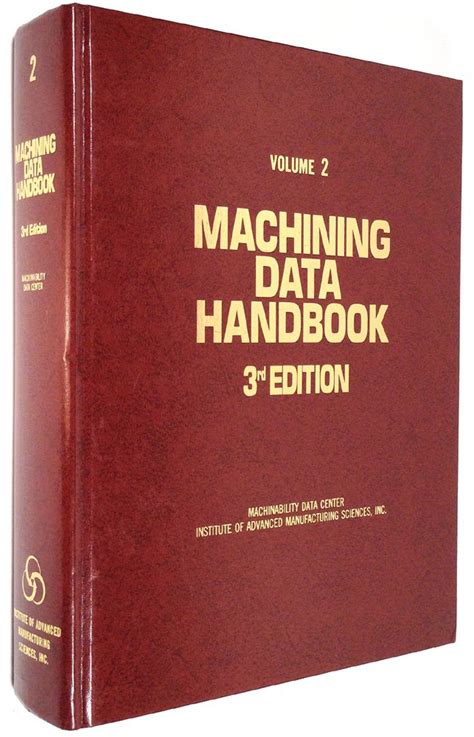 Machining Data Handbook Machinability Data Center Staff 9780936974026