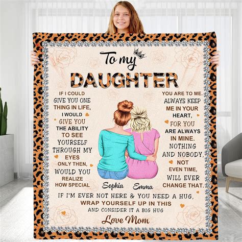 Keraoo Personalized Blanket T For Daughter Christmas Birthday Ts