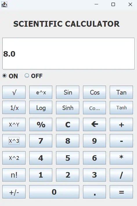 Scientific Calculator Using Java With Complete Source Code