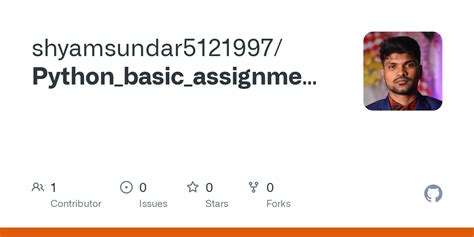 Github Shyamsundar5121997pythonbasicassignment8