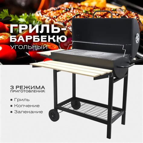 Гриль барбекю угольный смокер ПроЖарь "Ядрёна Матрёна", уличная BBQ ...