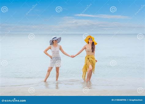 Pride And The Lgbtq Love Couple On Summer Beach Bisexual And