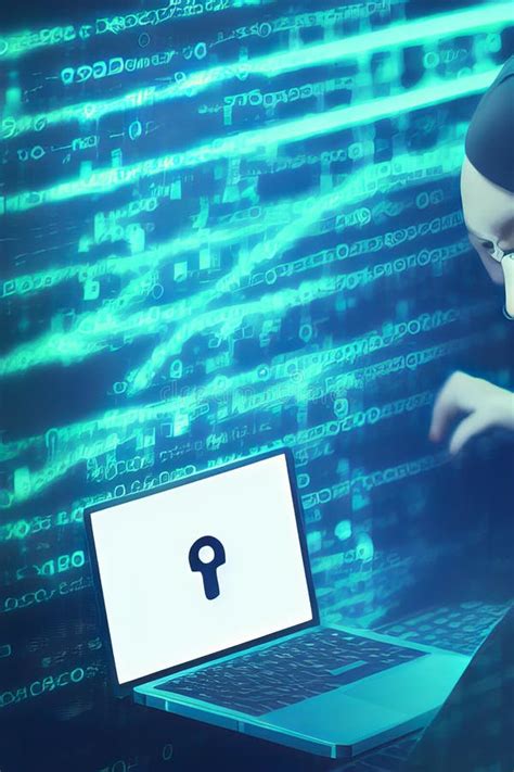 Hacker In Digital Security Concept AI Stock Illustration Illustration Of Data Business