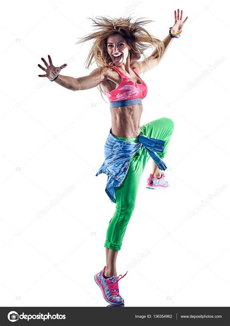 Bailarina De Ejercicios De Fitness De Mujer Bailando — Foto De Stock