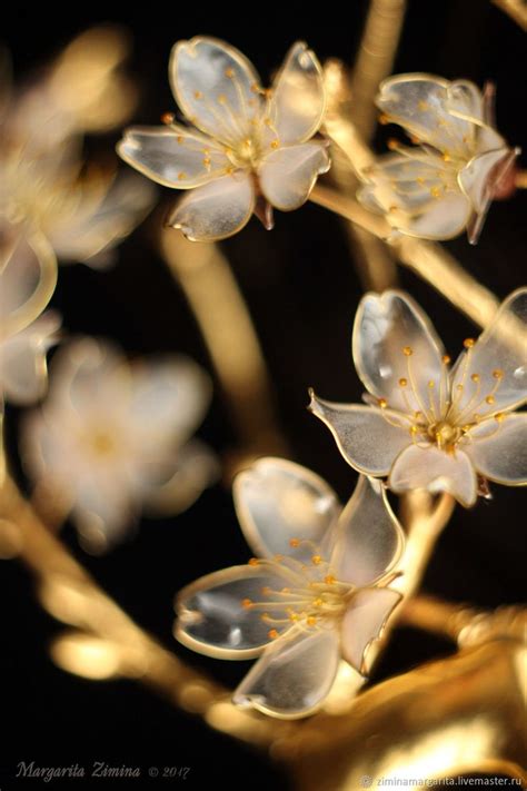 Сакура. Гребень. Ювелирное украшение по мотиву эскиза Рене Лалик ...