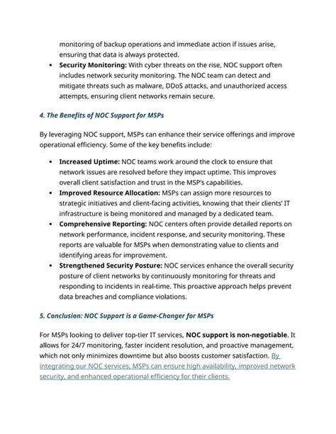 Comprehensive Managed Noc Services With Network Monitoring In Ai Noc Docx