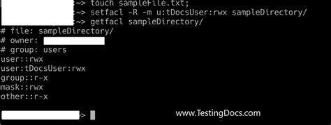 Access Control Lists Commands In Linux Testingdocs
