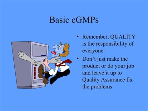 Basics Of Fda Gmp Training Ppt