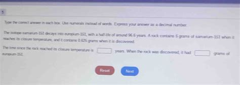 Solved 5 Type The Correct Answer In Each Box Use Numerals Instead Of