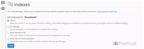 How To Use Index Manager In CPanel PlotHost