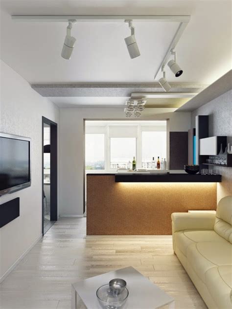 Sala De Estar Con Cocina Abierta Colores En Casa
