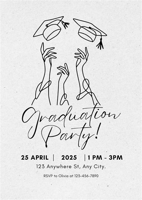 2017 Graduation Party Invitation Printable 19 Graduation Invitation