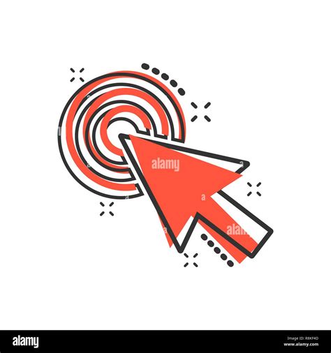 Computer Mouse Cursor Icon In Comic Style Arrow Cursor Vector Cartoon Illustration Pictogram