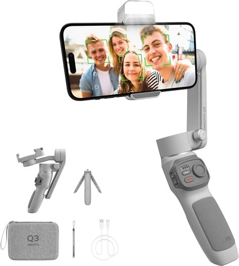 Zhiyun Smooth Q3 Combo Estabilizador de 3 Eixos p Smartphone : Amazon ...