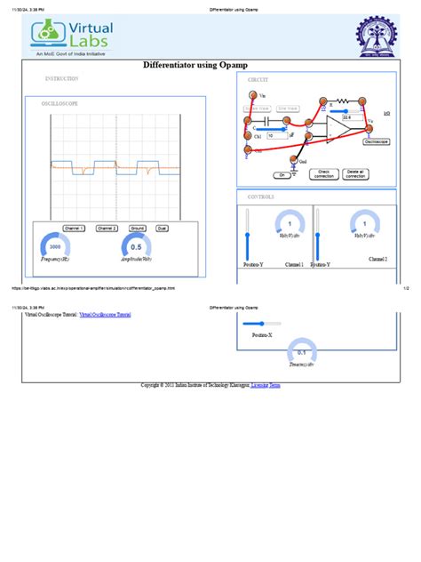 Differentiator Using Opamp Pdf Operational Amplifier Information And Communications Technology
