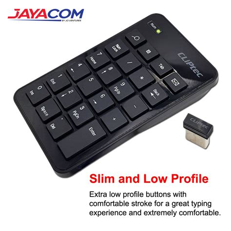 CLIPTEC RZK222 2 4GH WIRELESS USB NUMERIC KEYPAD