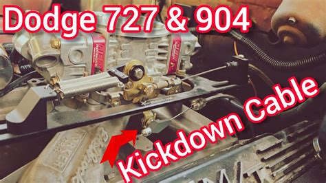 How To Install a Lokar-Style Kickdown Cable - Dodge 727 & 904 ...