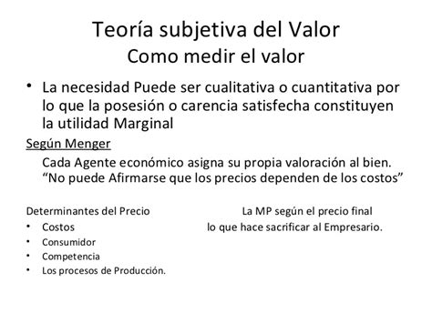 EconomÍa Teoría Objetiva Y Subjetiva