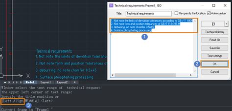 ★how To Left Align The Title Of Technical Requirements In Zwcad Mfg