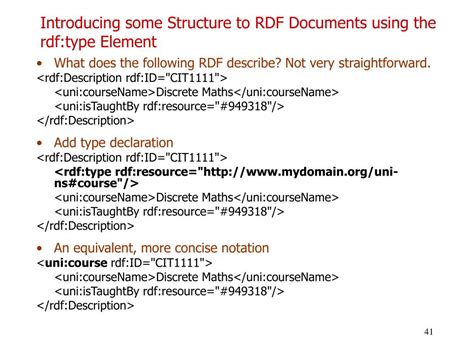 PPT RDF Resource Description Framework PowerPoint Presentation Free Download ID
