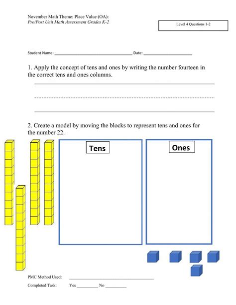 Level 4 Math Assessment K 2 Worksheet Live Worksheets