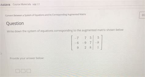 Solved Fall2018 Course Materials Hw 17 Convert Between A