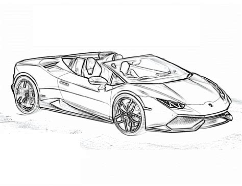 Lamborghini Huracan Pages Coloring Pages