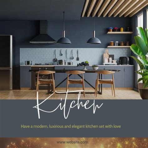 Elegant Kitchen Design Template Postermywall