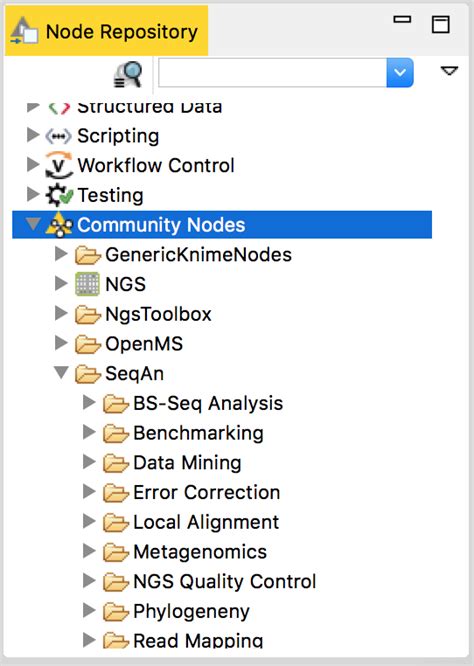 Creating Workflows With Seqan Nodes In Knime — Seqan 220 Documentation