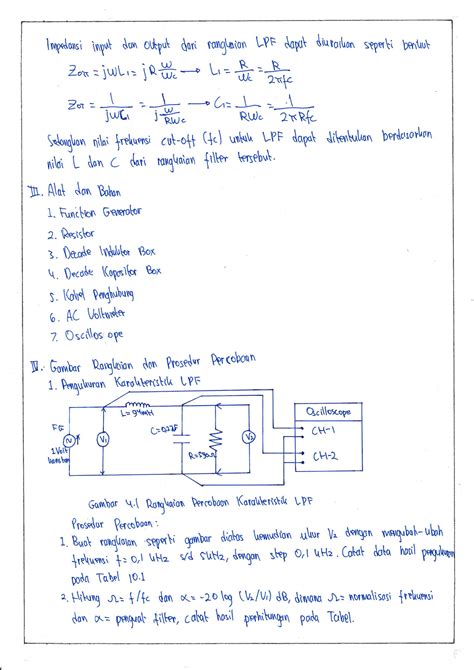 solution rangkaian low pas filter politeknik elektronika negeri
