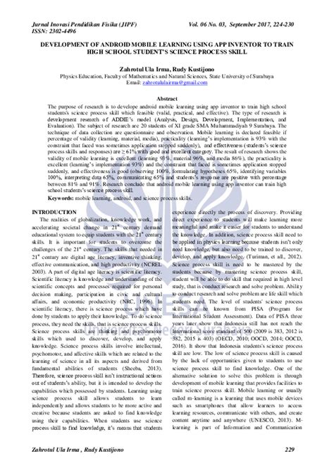 Pdf Development Of Android Mobile Learning Using App Inventor To