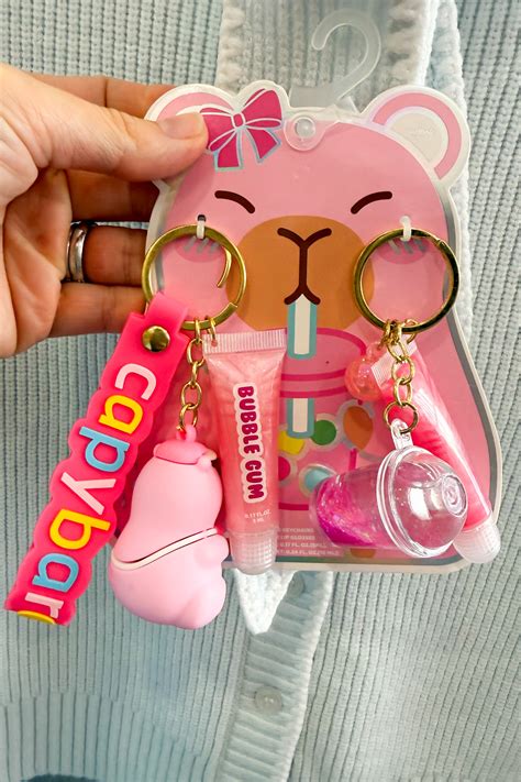 Capybara Lip Gloss Key Chain Highland Park