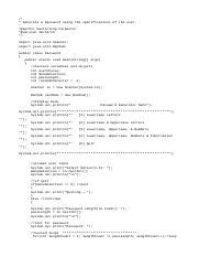 Password Java Generate A Password Using The Specifications Of The User Author