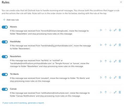 Clean Up Your Tumail Heres Some Outlook Rules I Use Rtemple