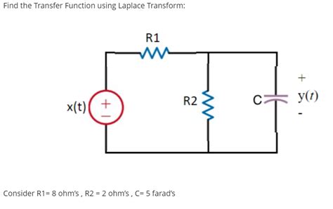solved find the transfer function using laplace