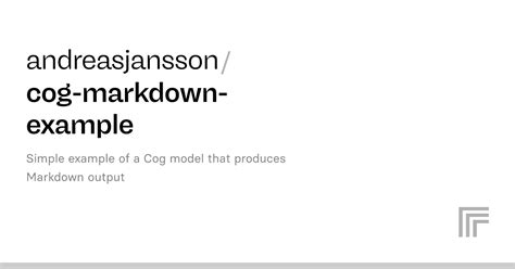 andreasjansson cog markdown example run with an api on replicate