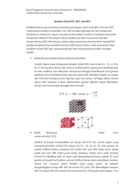 Docx Struktur Kristal Fcc Bcc Hcp Dokumentips