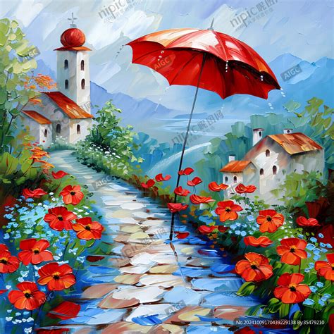 Ai创作图水彩插画油纸伞画 撑伞插画 扇面雨伞装饰画 扁平化伞装饰画 撑开的红雨伞 纸伞花卉插画 欧美小镇插画 水墨花伞街景 挂满伞的街道 樱花树下的红雨伞 手绘花卉油纸伞画 瑞士彩绘手绘装饰