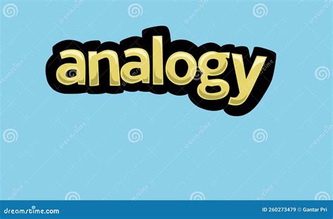Analogy Writing Vector Design On A Blue Background Stock Vector