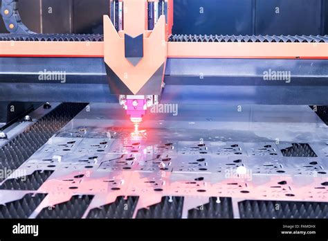 Laser Cutting Machine Controller By CNC Program Stock Photo Alamy