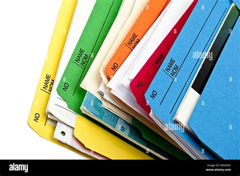 File Folder Closing Up Stock Photo Alamy