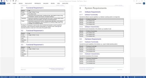 Software Requirements Document Template Availabel Intended For