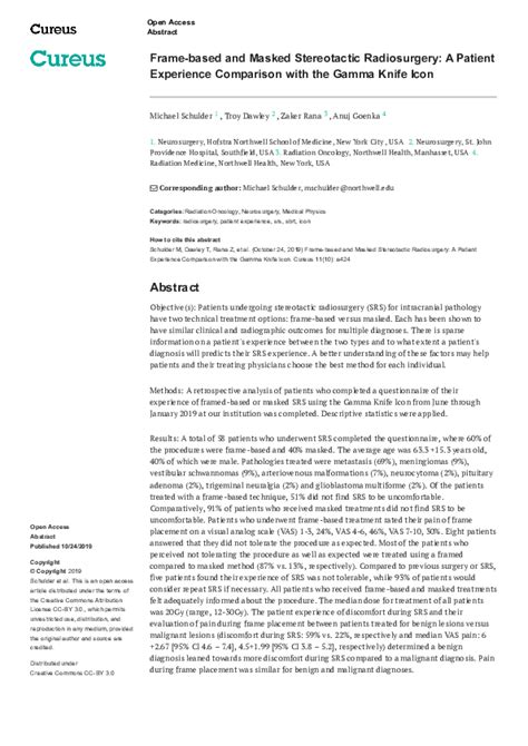 Pdf Frame Based And Masked Stereotactic Radiosurgery A Patient