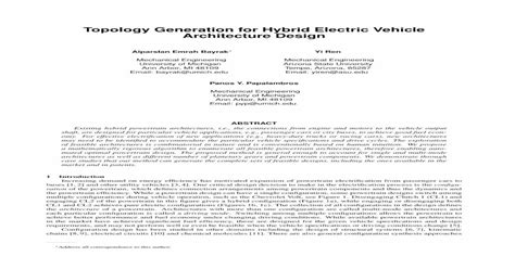 Pdf Topology Generation For Hybrid Electric Vehicle Dokumentips