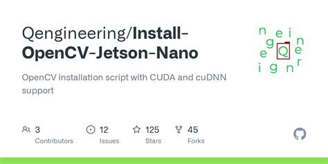 Github Qengineering Install Opencv Jetson Nano Opencv Installation Script With Cuda And Cudnn