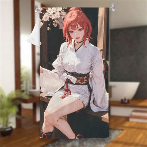 Adp Lovely Kimono Redhead Woman 3d Ai Cg Anime Wall Scroll Poster Ero
