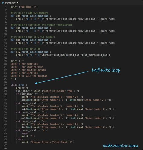 Write A Simple Calculator Program In Python 3 Codevscolor