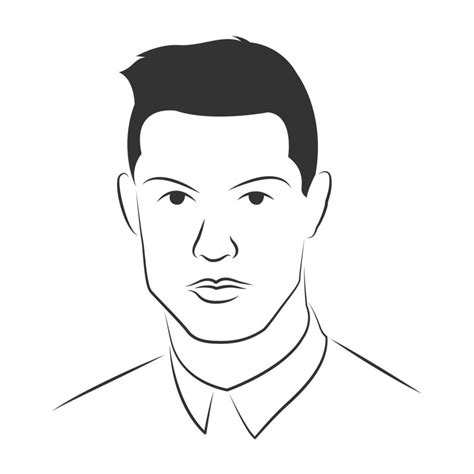 Cristiano Ronaldo In Line Art Style 7410755 Vector Art At Vecteezy